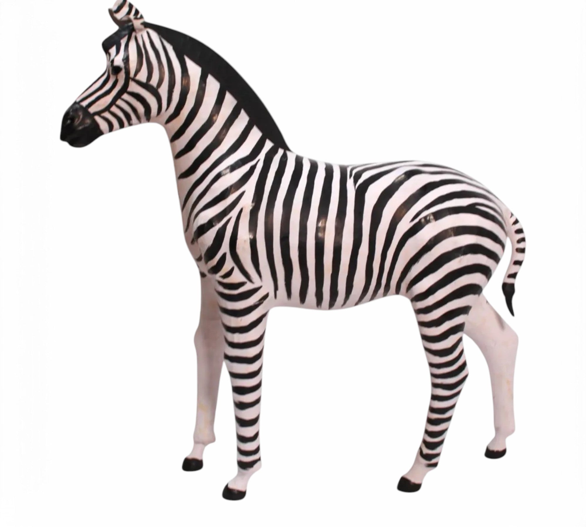 Handmade Leather Zebra Statue Safari Decor – Something Wild Inc
